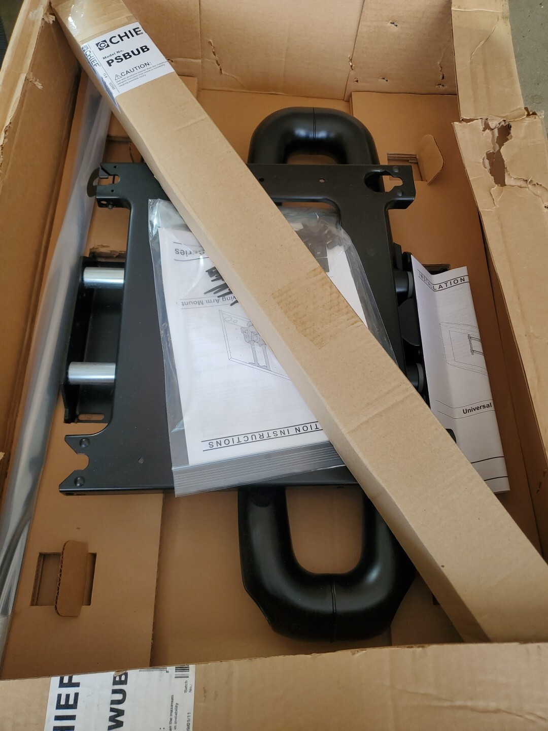 Chief PNRIW Universal 22" Extension In-Wall Mount Swing Arm - Black for ...