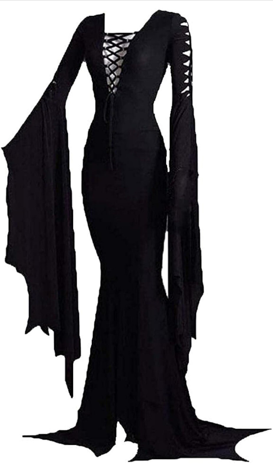 Morticia Addams Costume Gothic Witch Goth Vampire Dre… - Gem