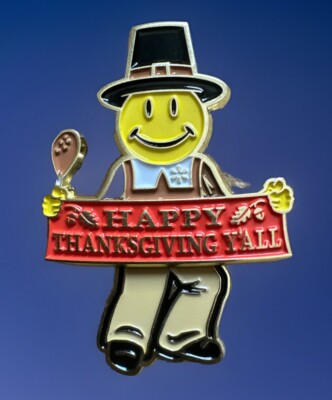 Rare SQUIGGLY Smiley Face Pilgrim "Happy Thanksgiving Yall" Walmart ...