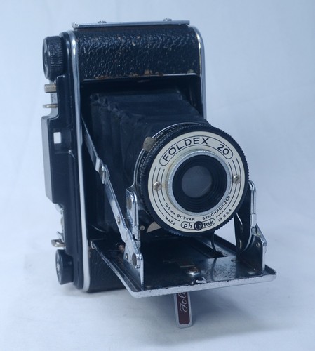 Photak FOLDEX 20 Vintage Bellows Film Camera Octvar 105mm Lens USA | eBay
