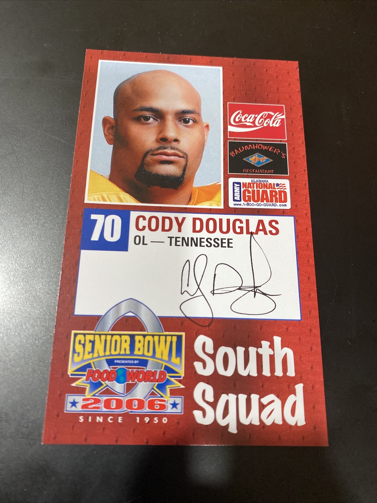 CODY DOUGLAS TENNESSEE VOLS 2006 Senior Bowl Rookie Football Card - | eBay