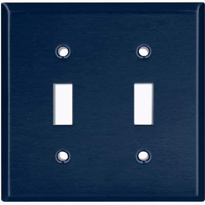 Metal Light Switch Cover Wall Plate Plain Navy Blue Color CLR020 | eBay