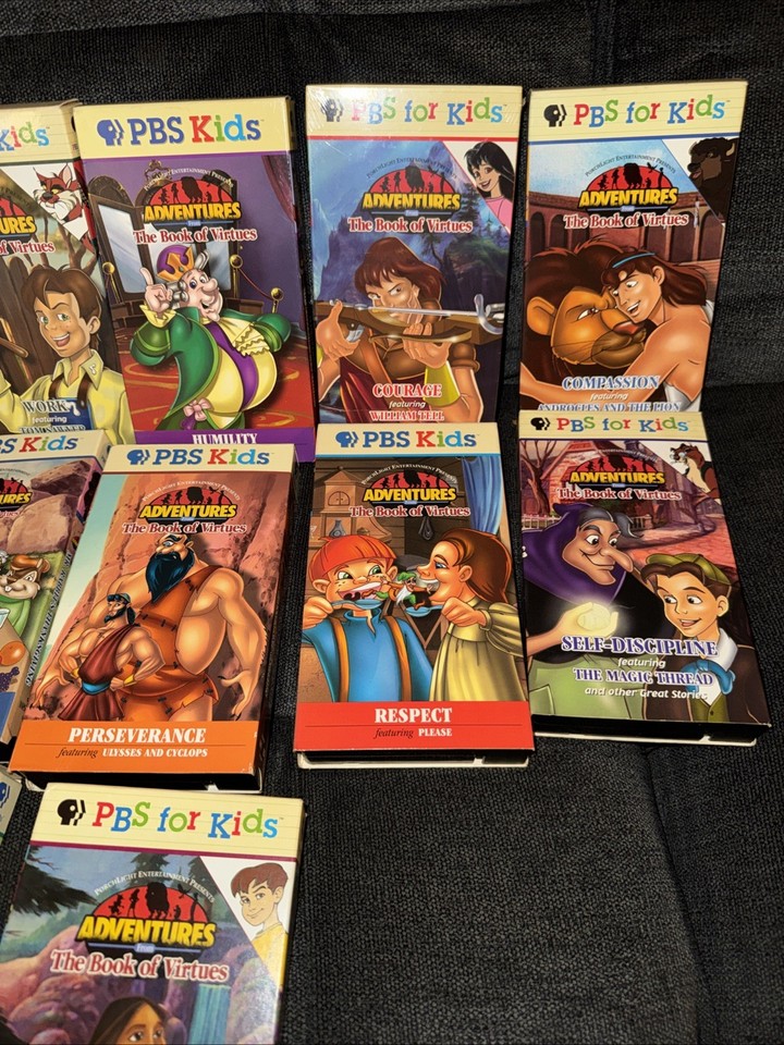 PBS Kids Adventures From The Book Of Virtues Vintage VHS Lot Of 12 ...