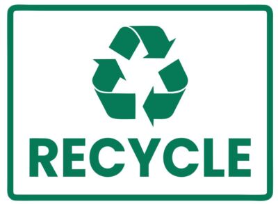 Recycle Safety Sign Sticker Decal Label D7364 | eBay