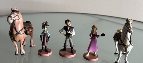 Disney Tangled Lot of 5 Toy Figures Rapunzel Pascal Maximus And Horsey ...