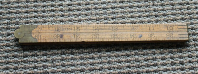 Vintage STANLEY Ruler 66 1/2 Boxwood & Brass Carpenters' Folding Rule ...