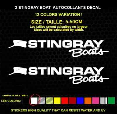 2 STINGRAY BOAT STICKER GENUINE DECAL STICKER WATERPROOF STICKERS | eBay