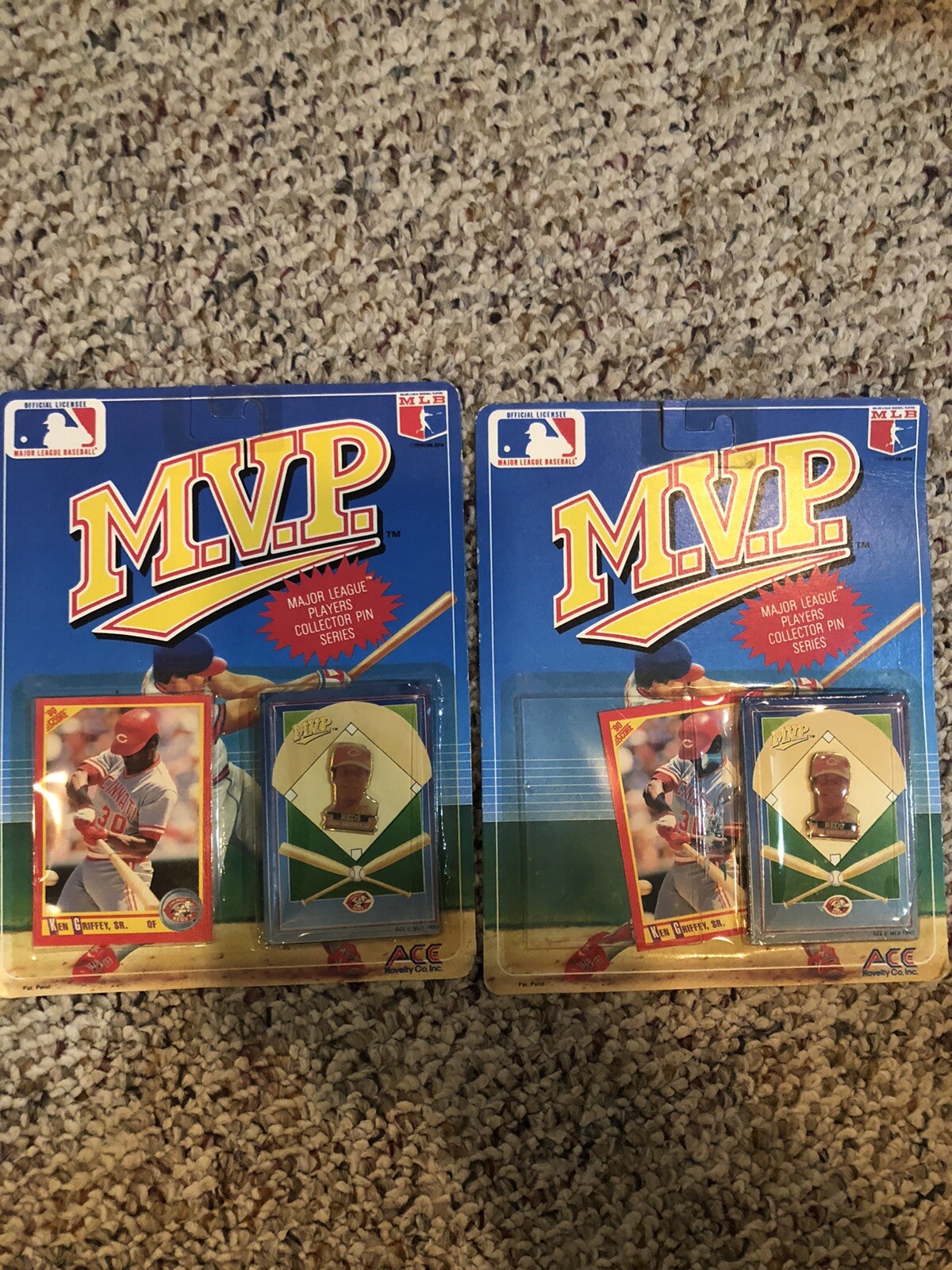 8 Major League Players Collector Pin Series "Ken Griffey Sr." 1990 MLB ...