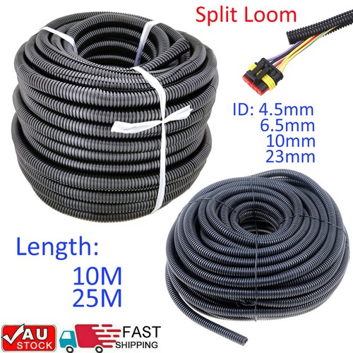 UV Heavy Duty Split Loom Tubing Assortment Wire Corrugated Cable ...