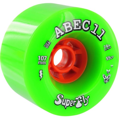 Abec 11 Electric Flywheels Green Longboard Wheels - 107mm 74a (Set of 4 ...
