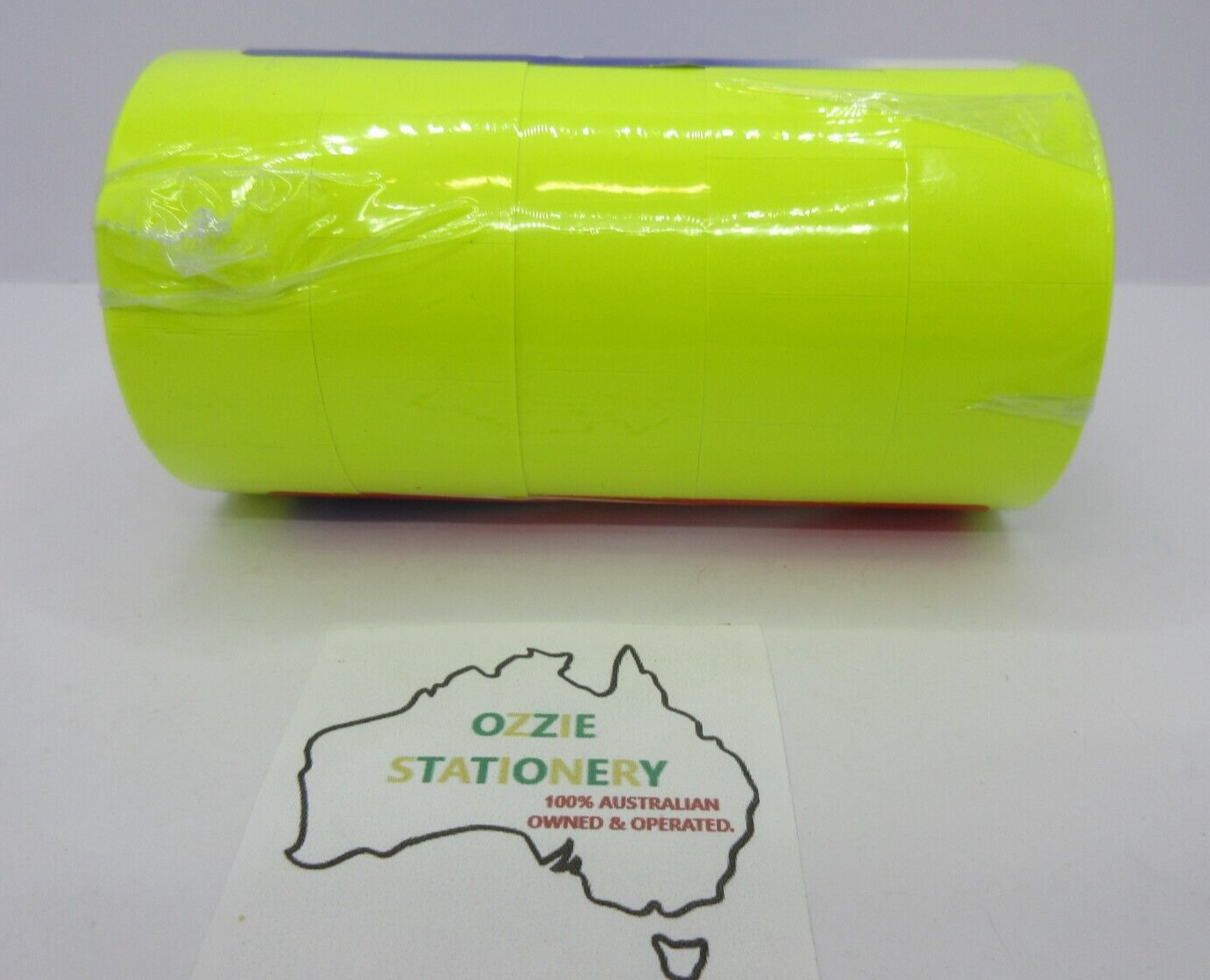 5000 Double Line Quik Stik MARK 2 Plain Fluro Yellow 23x 16mm Removable ...