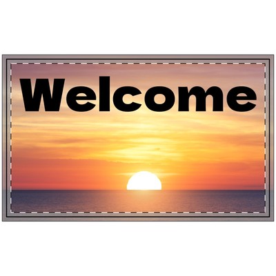 Welcome Home Sunset Polyester Doormat, Indoor/Outdoor Entry Rug ...