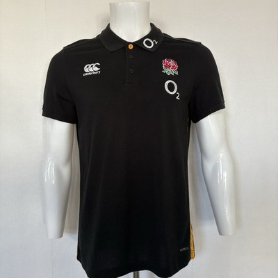 Canterbury England Rugby Polo Shirt M Black O2 Sponsor Vapodri Sport ...