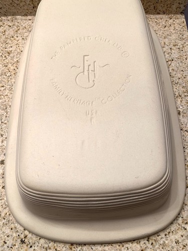 PAMPERED CHEF Stoneware Rectangular LID / BOWL For Roaster 17x11x4 | eBay