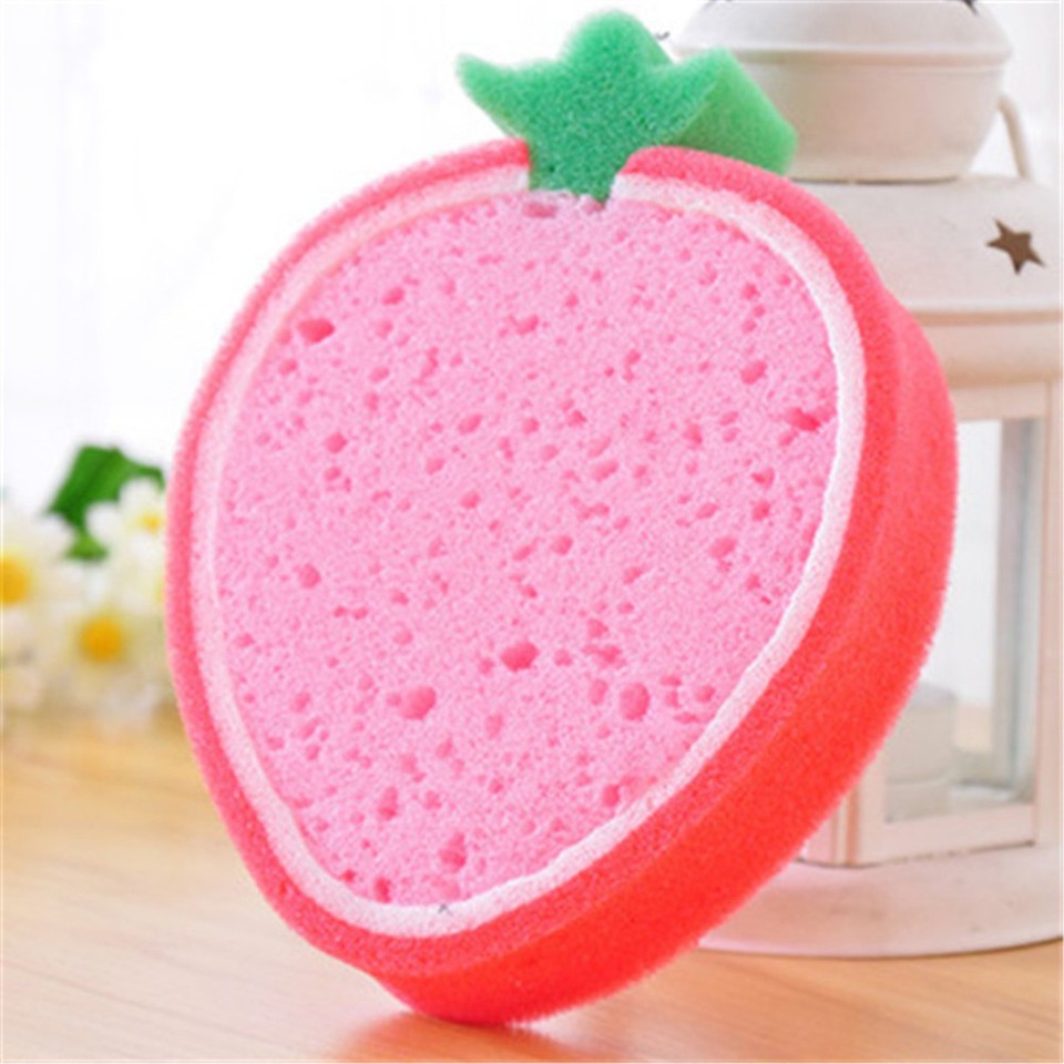4 Pcs Bath Sponges Fruits Shaped Design Lovely Kids Bath Tool for ...