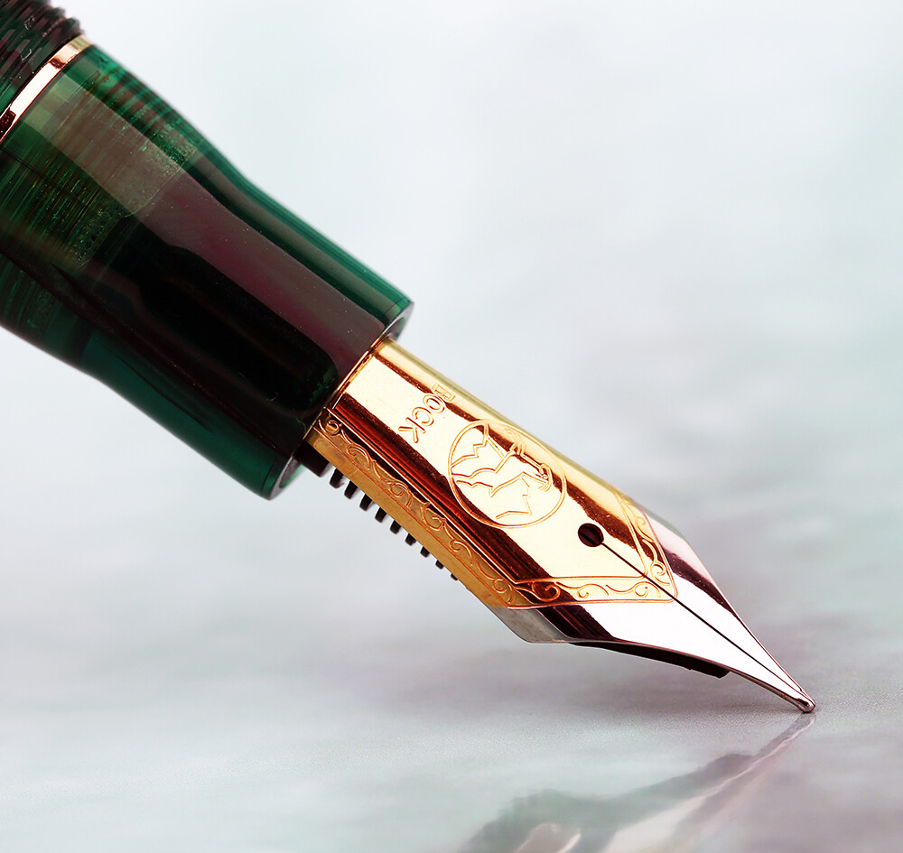 MAJOHN M800 Resin Fountain Pen No. 6 BOCK Nib / MAJOHN Nib Fine with ...