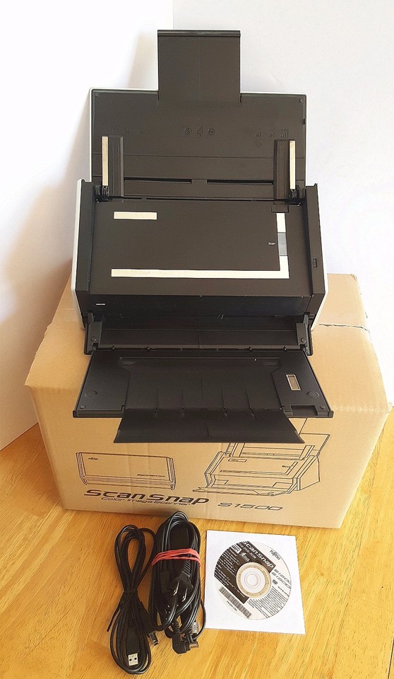 Fujitsu Full Package Scan Snap S1500 Scanner w/ AC Adapter USB+CD over ...