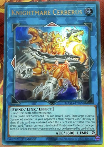 🔥 Yugioh Knightmare Cerberus MAMA-EN070 ULTRA RARE 1ST EDITION | eBay