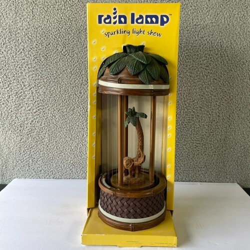 VTG Elephant Palm Tree Oil Rain Lamp Table Top 16" Sparkling Light Show ...