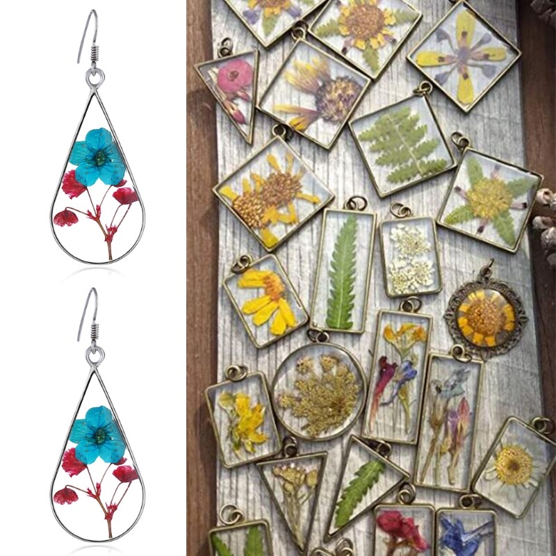 60 Pcs UV Epoxy Hollow Frames Resin Craft Bezels Pendants for Necklaces ...