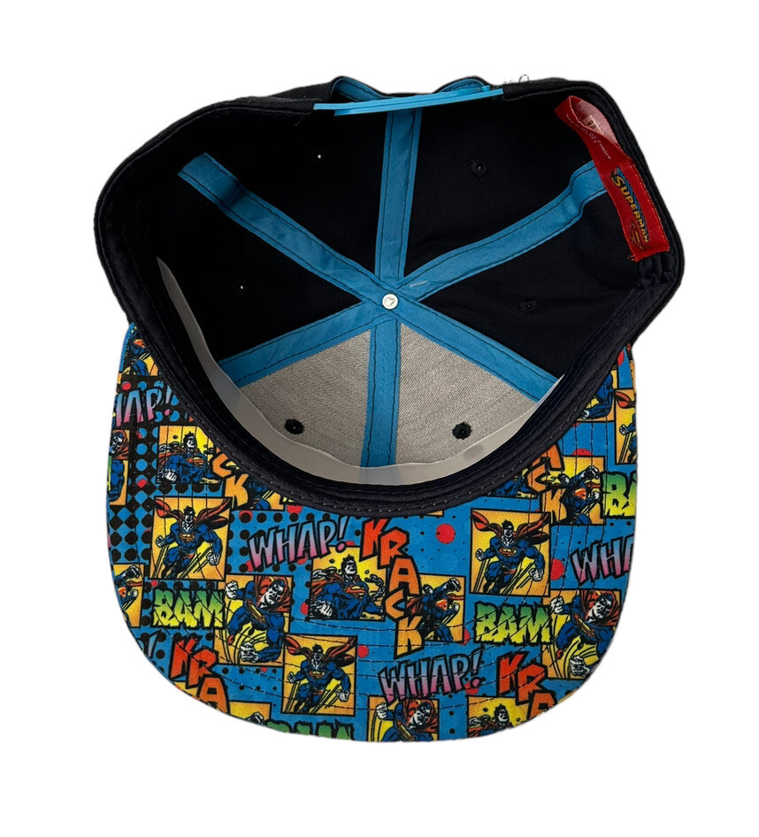 NEW DC Comics Superman Snapback Cap Adjustable Whap Bam Krack Comic ...