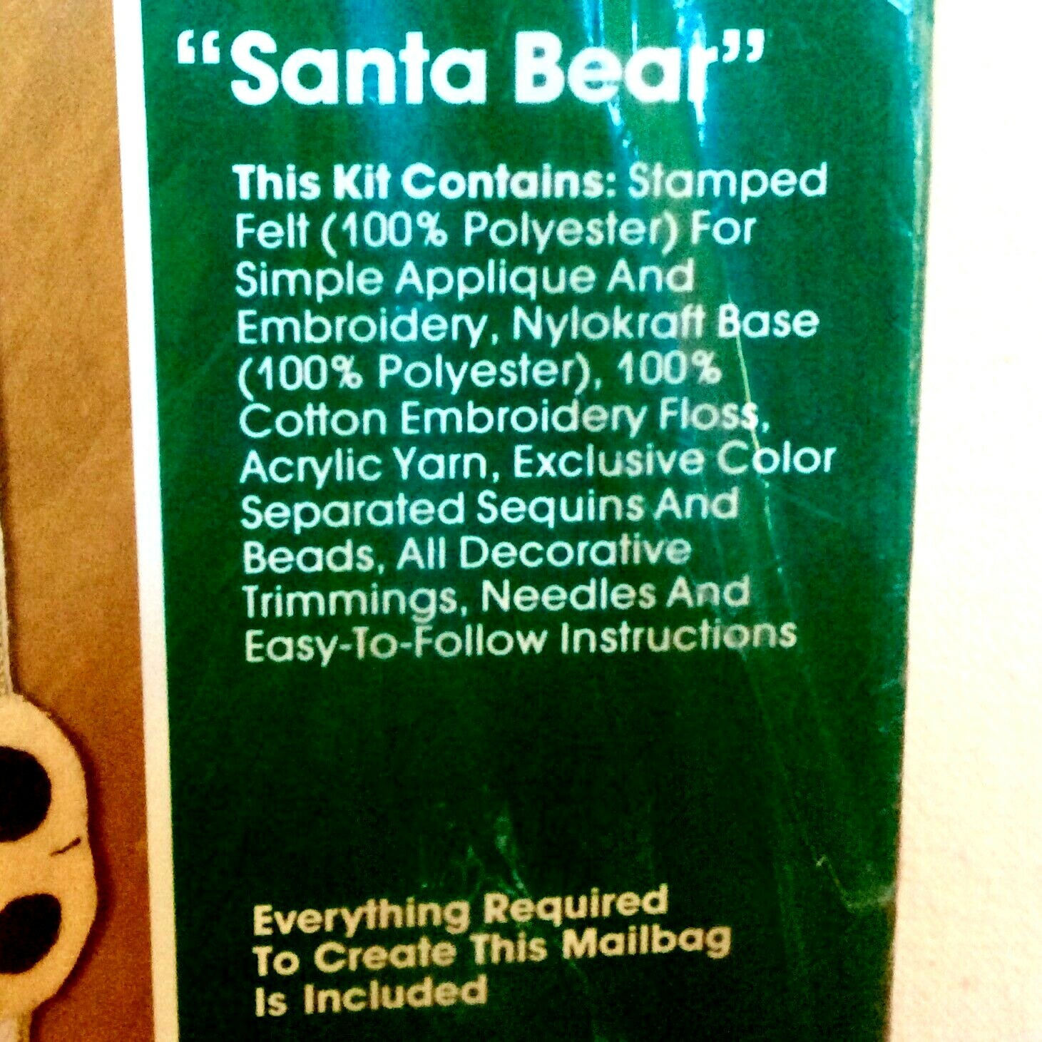 Bucilla Stitchery Kit 82153 NIP Santa Bear Mailbag by Ann Brough ...