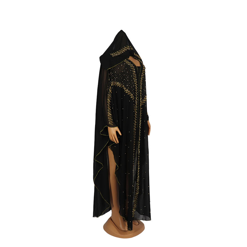 Abaya Muslim Women Morocoo Maxi Dress Hooded Batwing Sleeve Islamic ...