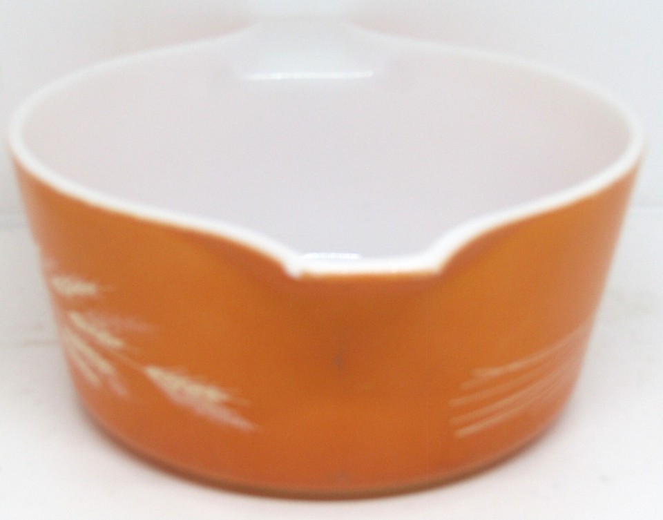 Vintage Pyrex 474-B Orange Autumn Harvest Wheat Pattern 1.5 Liter ...