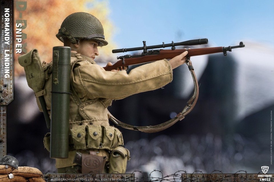 1/12 WWII U.S. Rangers On D-Day Sniper Figure CrazyFigure CF- LW012 | eBay