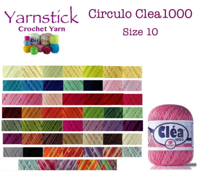 Circulo CLEA1000 155g 1000m Crochet 100% Cotton Knitting Thread Yarn ...
