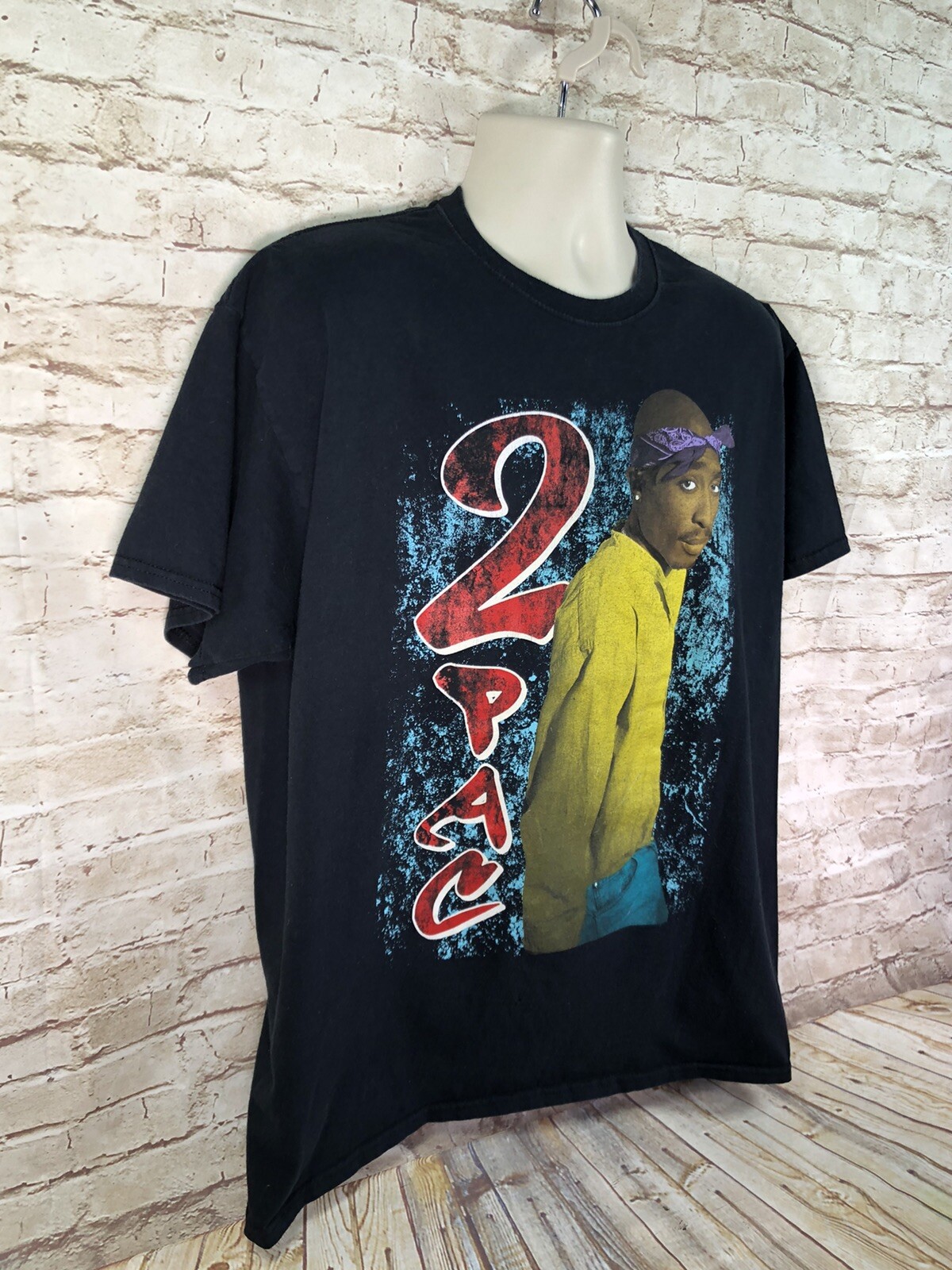 2Tupac label vtg 90's legenday Tupac Shakur Rap tee s… - Gem