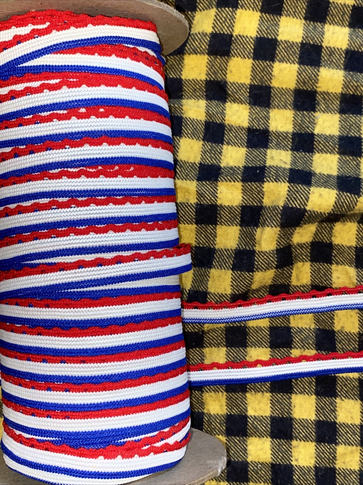 Elastic Trim 1/2” Red White Blue stretch Seam Binding 100 yds NOS ...