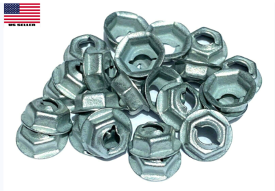 Emblem & Trim Thread Cutting PAL Nuts Fit 3/16" Studs 3/8" Hex (Qty-25 ...