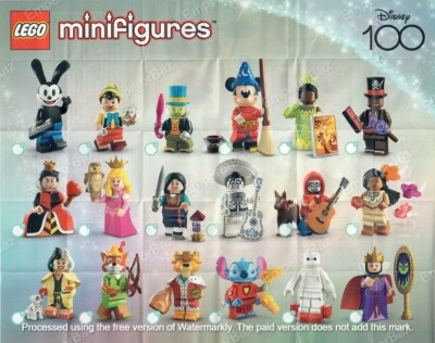 Lego Minifigure, Disney 100 - check list, check sheet, tick list | eBay UK