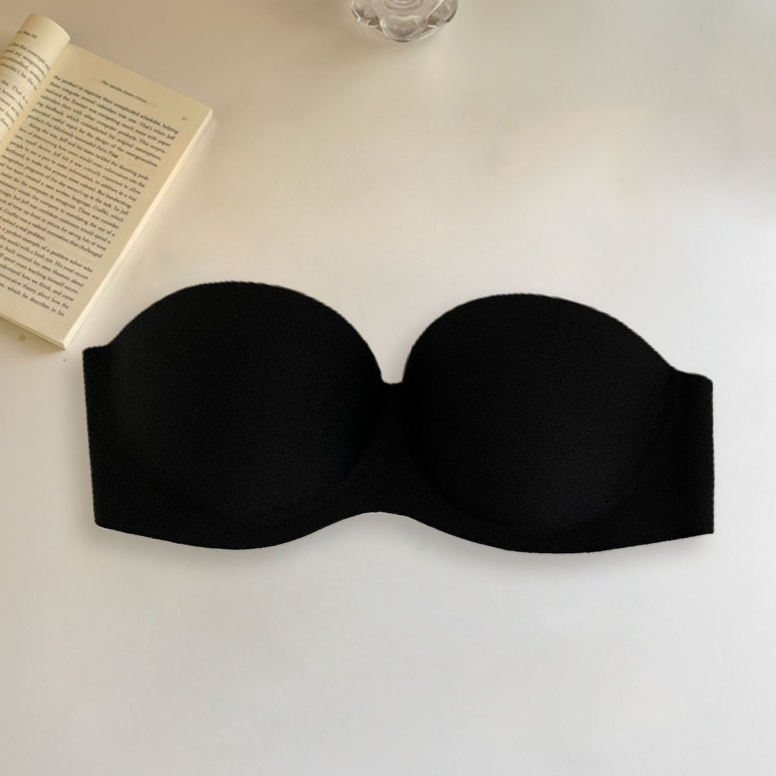 Soft Fabric Strapless Bra Simple Design Bras Push Up for Women Padded ...