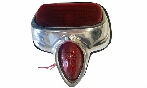 VESPA REAR LIGHT VBB VBA GS ALLOY POLISHED BACKLIGHT RED WITH GASKET ...