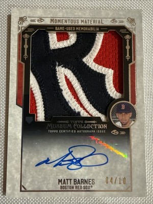 Matt BARNES🔥2015 Topps Museum Collection Jumbo Patch AUTO #MMJRA-MBS 4/ ...