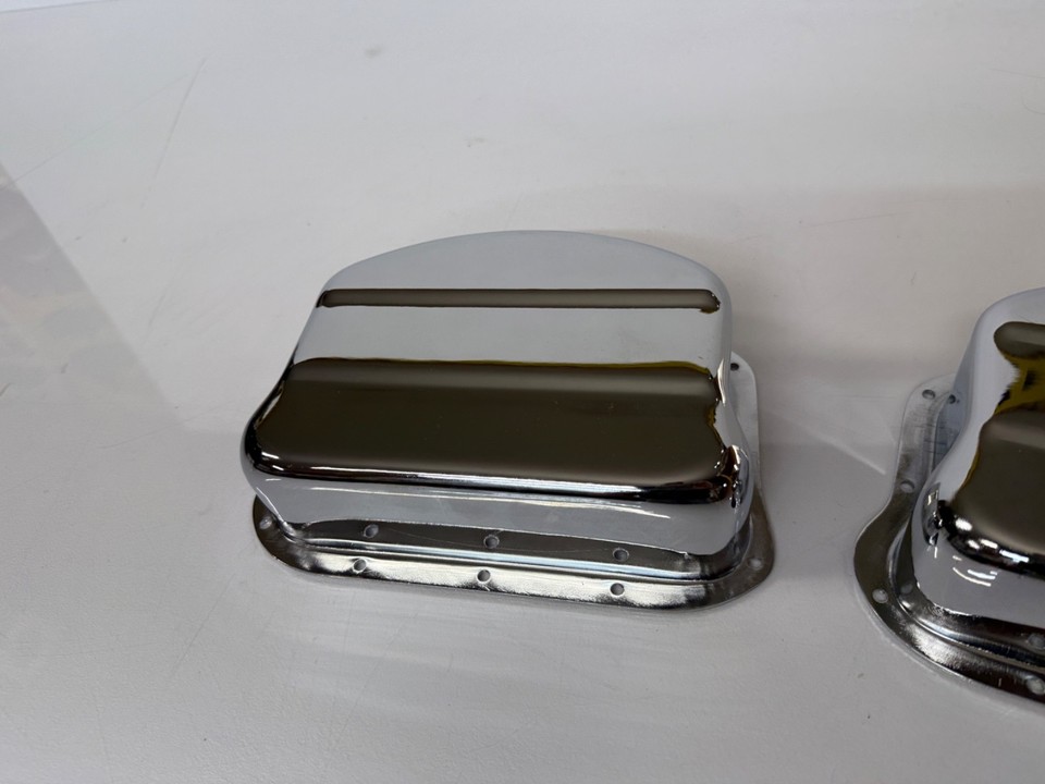 Harley Davidson FL FLH Panhead Engine Head Valve covers set Chrome ...