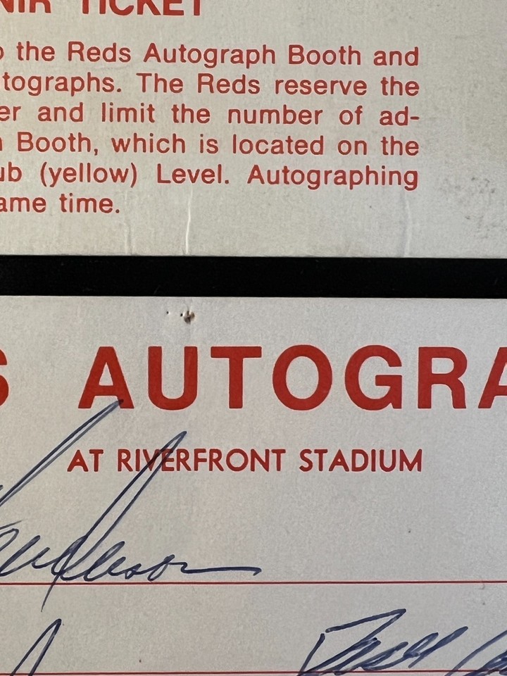 1970s Cincinnati Reds Big Red Machine Autograph Booth Cards Pete Rose ...