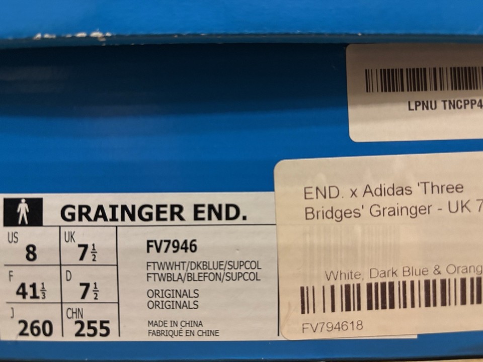 Adidas Originals Trainers Grainger X End UK 7.5 BNWT | eBay UK