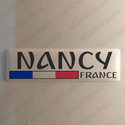 Nancy France Autocollant 120x30mm Drapeau 3D Adhésif Relief Autocollants | eBay