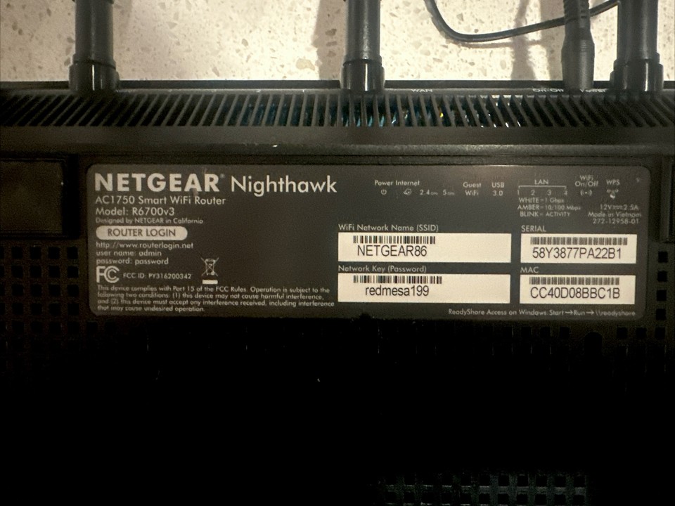 Netgear Nighthawk AC1750 Smart WiFi Router R6700v3 Dual Band-R6700 ...