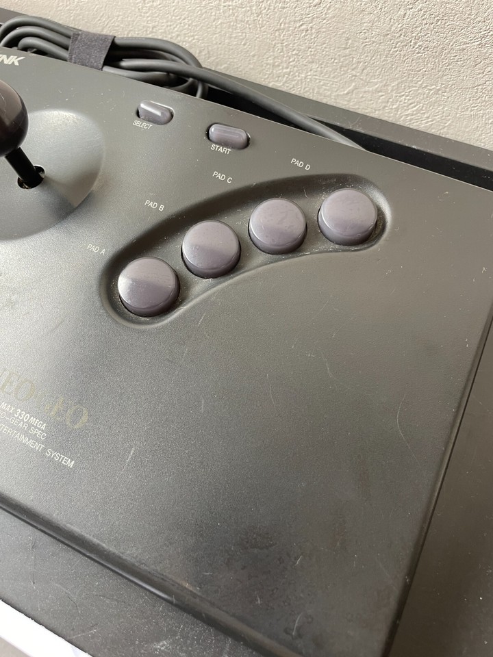 SNK Neo Geo Neogeo AES Console System ROM w/ 2 Stick Controllers Set ...