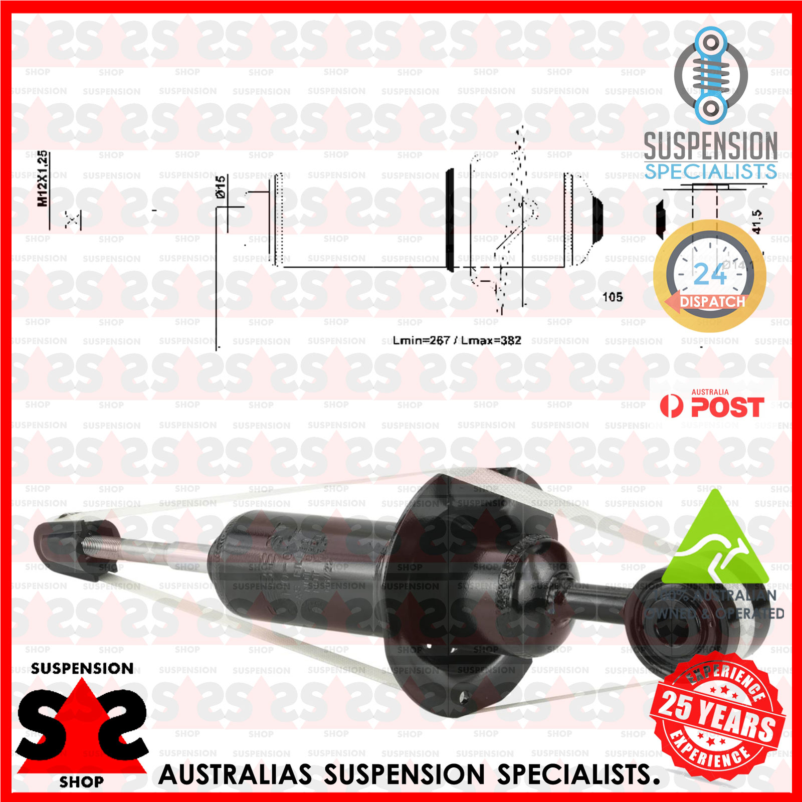Front Axle Shock Absorber Suit NISSAN Navara Np300 (D40) 2.5 dCi 4WD ...