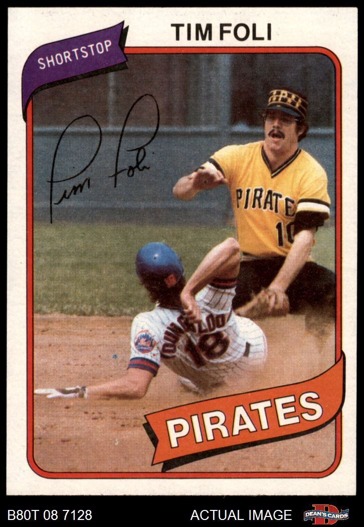 1980 Topps #246 Tim Foli Pirates DOUBLE-PRINT 8 - NM/MT B80T 08 7128 | eBay