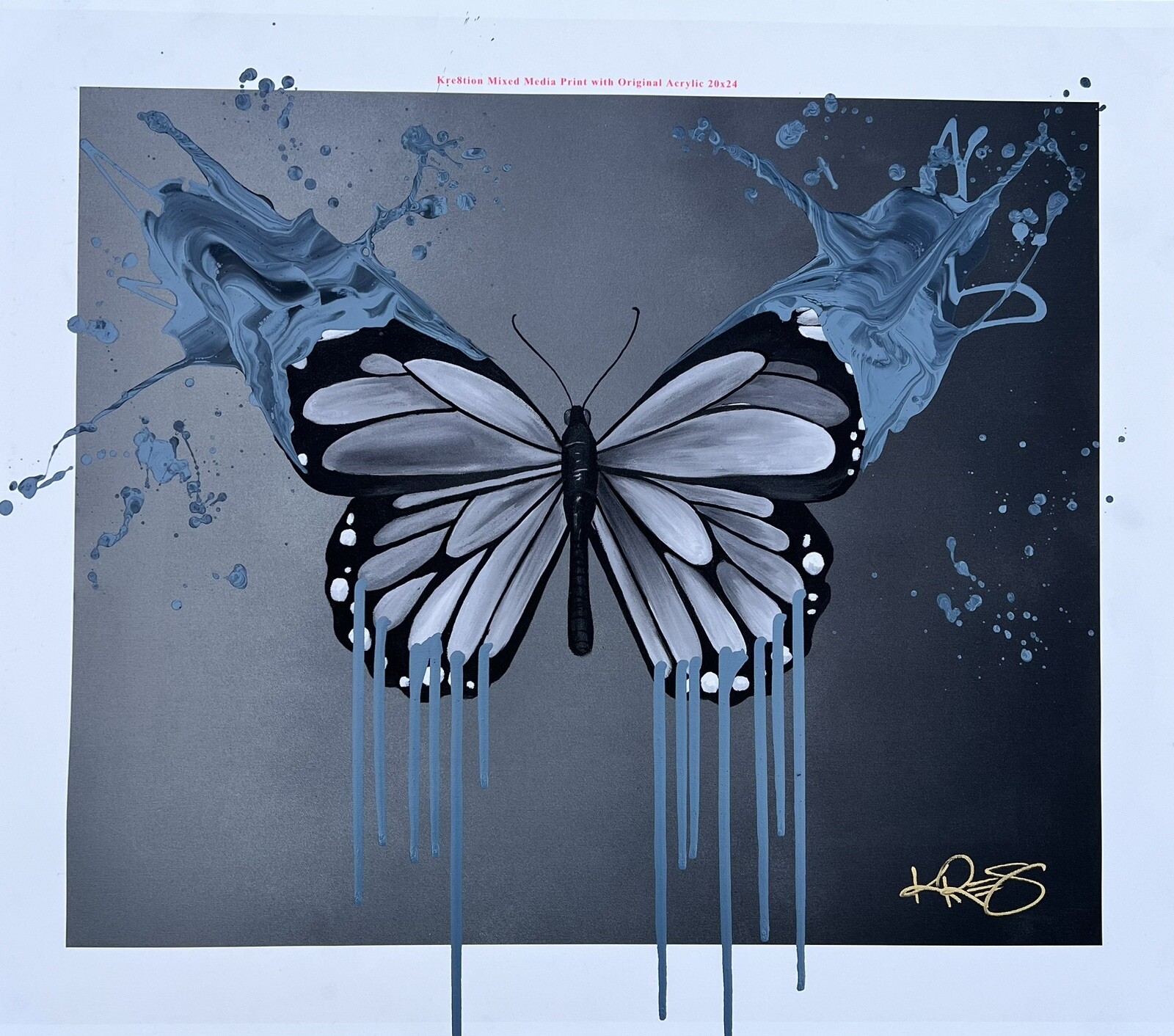 Streamline Chaos Authentic Mixed Media On Canvas Painting By Kre8 | eBay