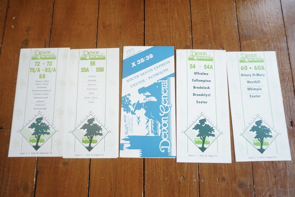 1990s Devon Bus & General Bus Timetable Collection | eBay UK