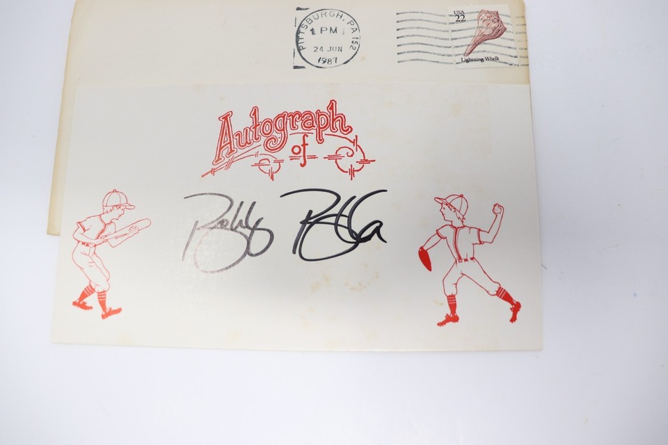 Bobby Bonilla Autographed Hand-Signed Mailed Card 1987 Pittsburgh ...