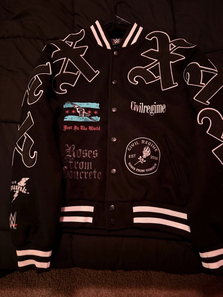 Civil Regime WWE Cm Punk Letterman Jacket LARGE NEW!! | eBay