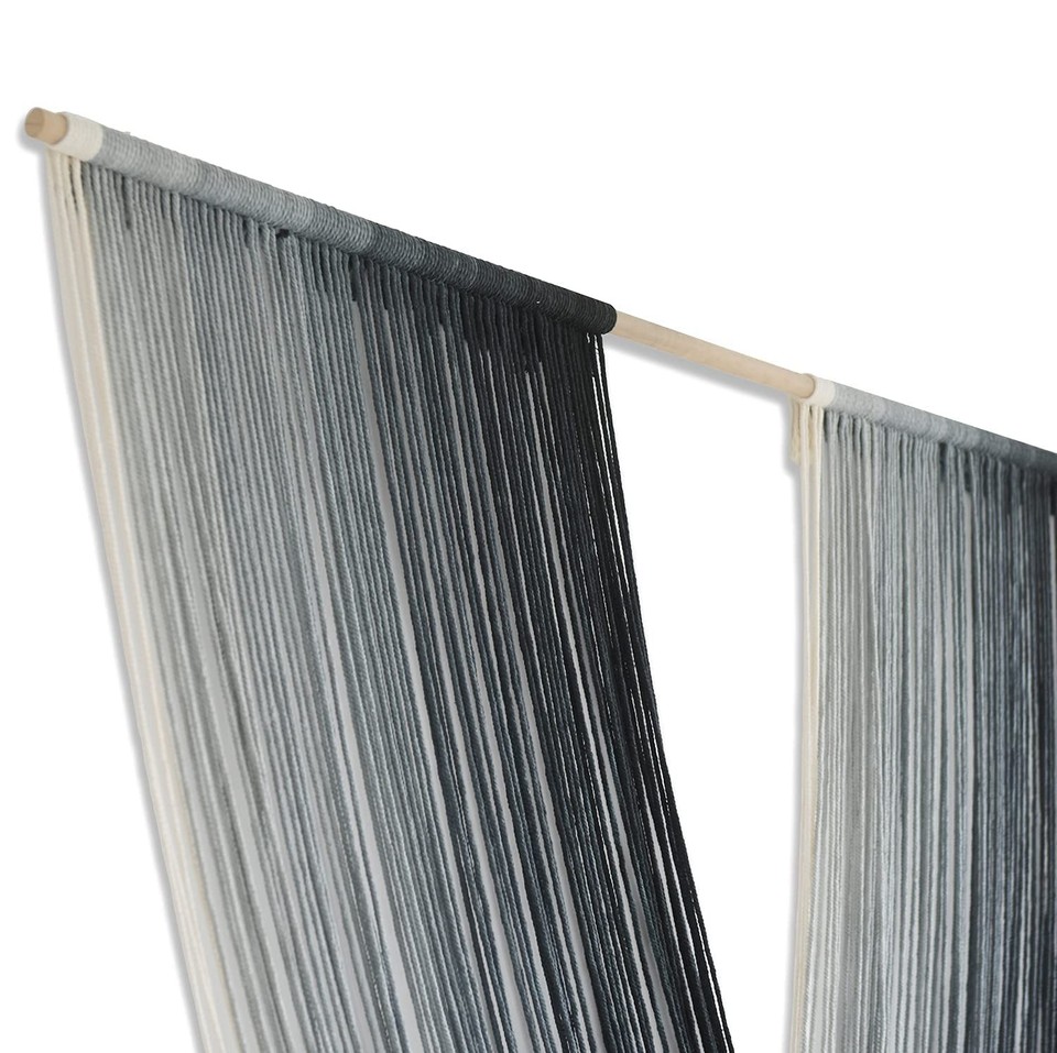 Macrame Wall Hanging Large Scale Art Statement Tie-Dye Geometric Décor ...